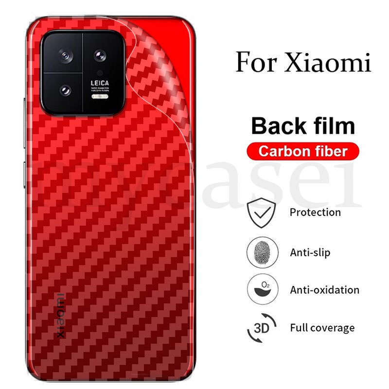 Miếng dán sợi carbon bảo vệ mặt sau chống xước cho Xiaomi xiomi Mi 14 13 13T 12 11 Ultra 10s 11T ...