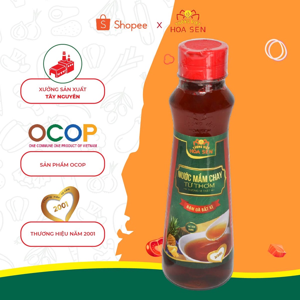 Nước mắm chay Tương Việt Hoa Sen chai 250ml - Thơm ngon tròn vị ...