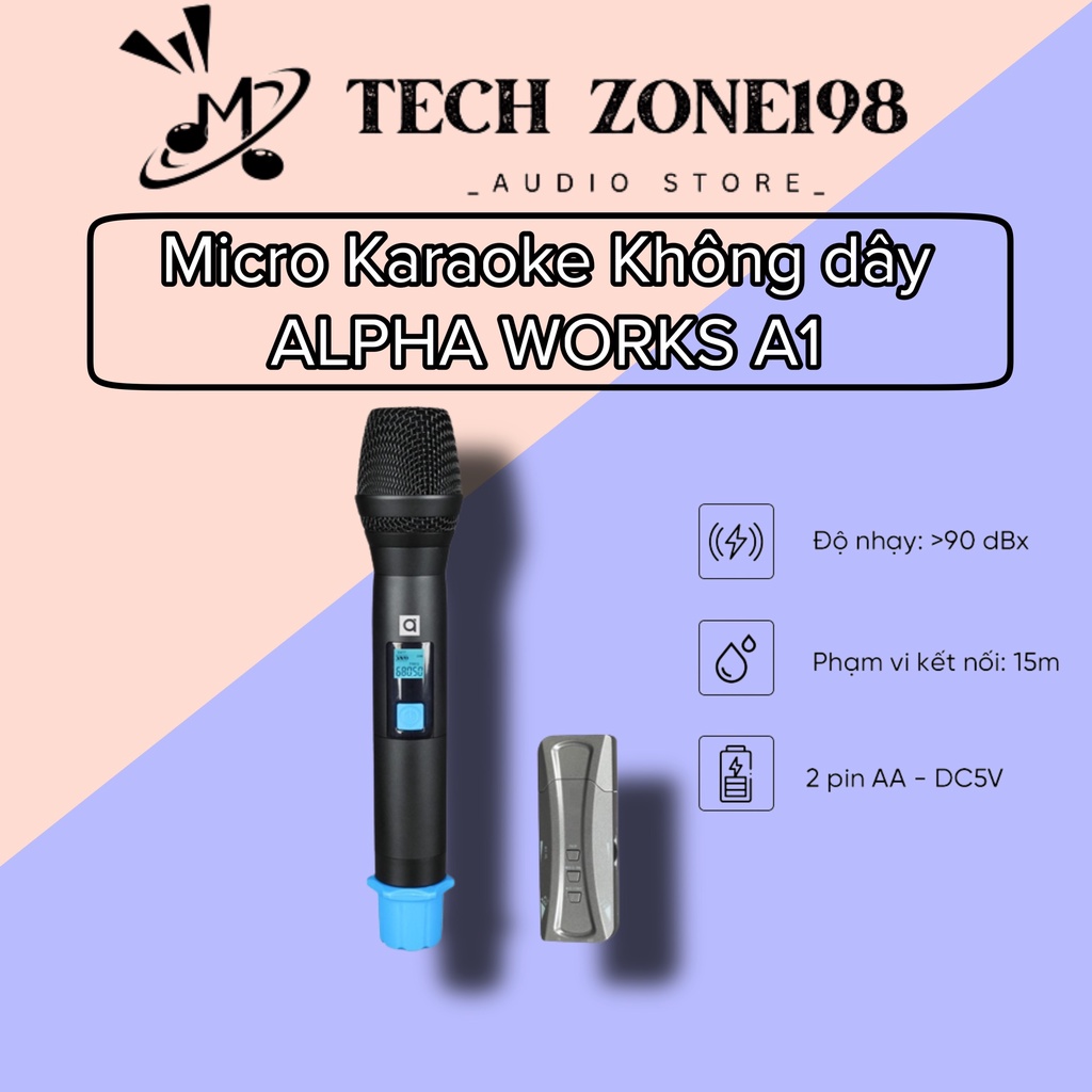 Micro Không Dây ALPHA WORKS A1 VÀ D2 - Bảo hành 12 tháng - Chính Hãng PGI | Shopee Việt Nam