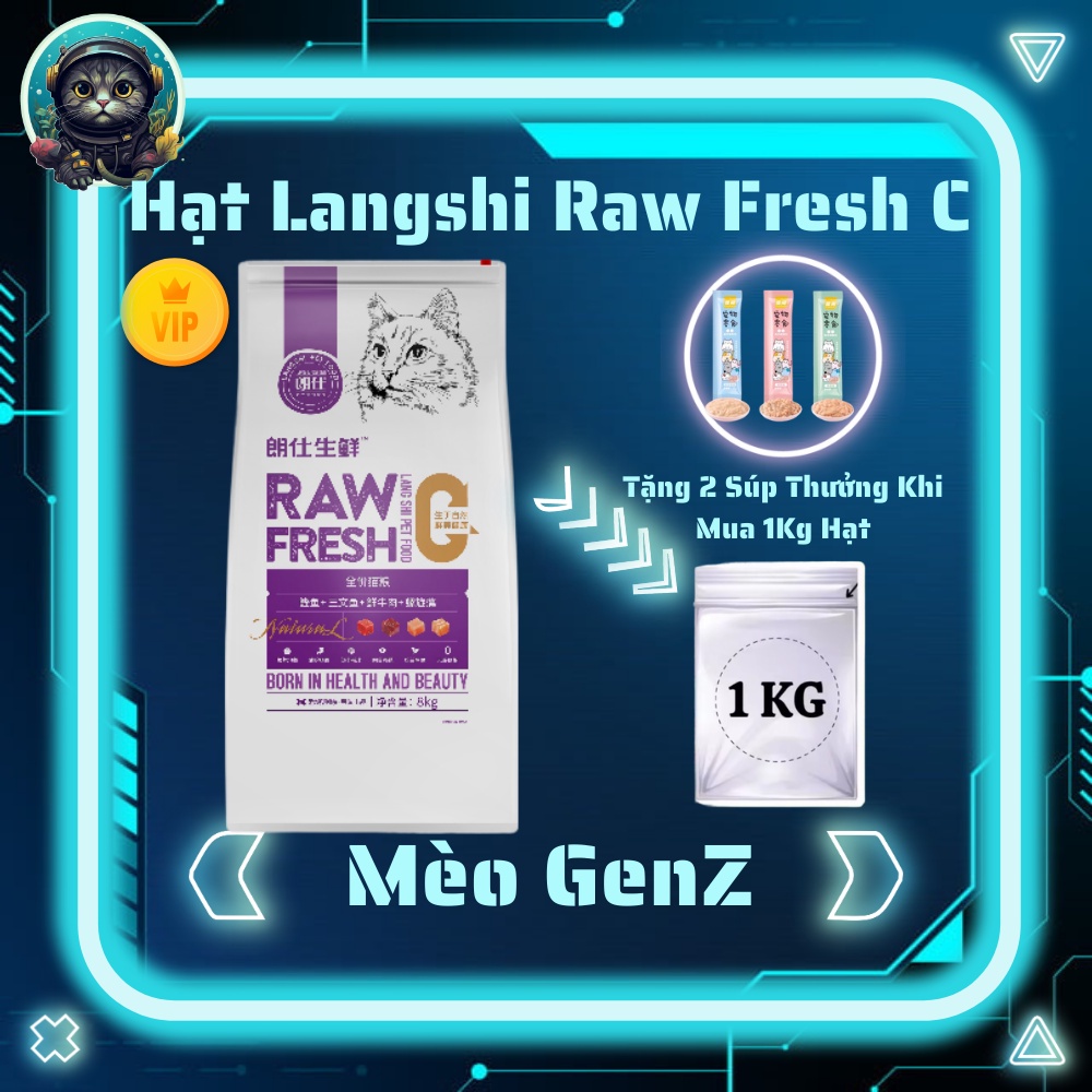 Langshi Raw Fresh C - Nội Địa Trung - Hạt không độn ngũ cốc cho mèo ...