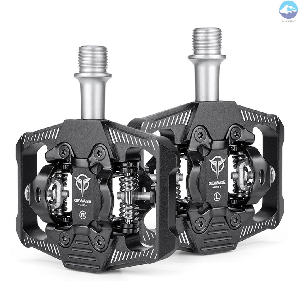 GEWAGE Double-sided Clip Pedals MTB Pedals Cycling Pedals with Cleats ...
