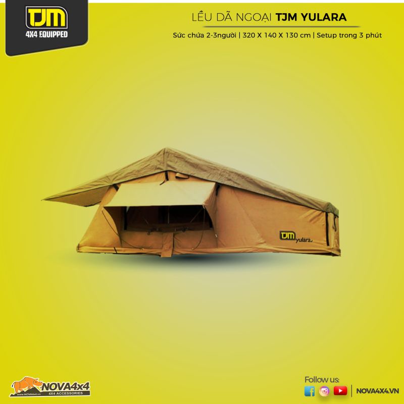 LỀU TRÊN NÓC XE TJM YULARA ROOF TOP TENT (320 X 140 X 130 CM) TJM4x4 ...