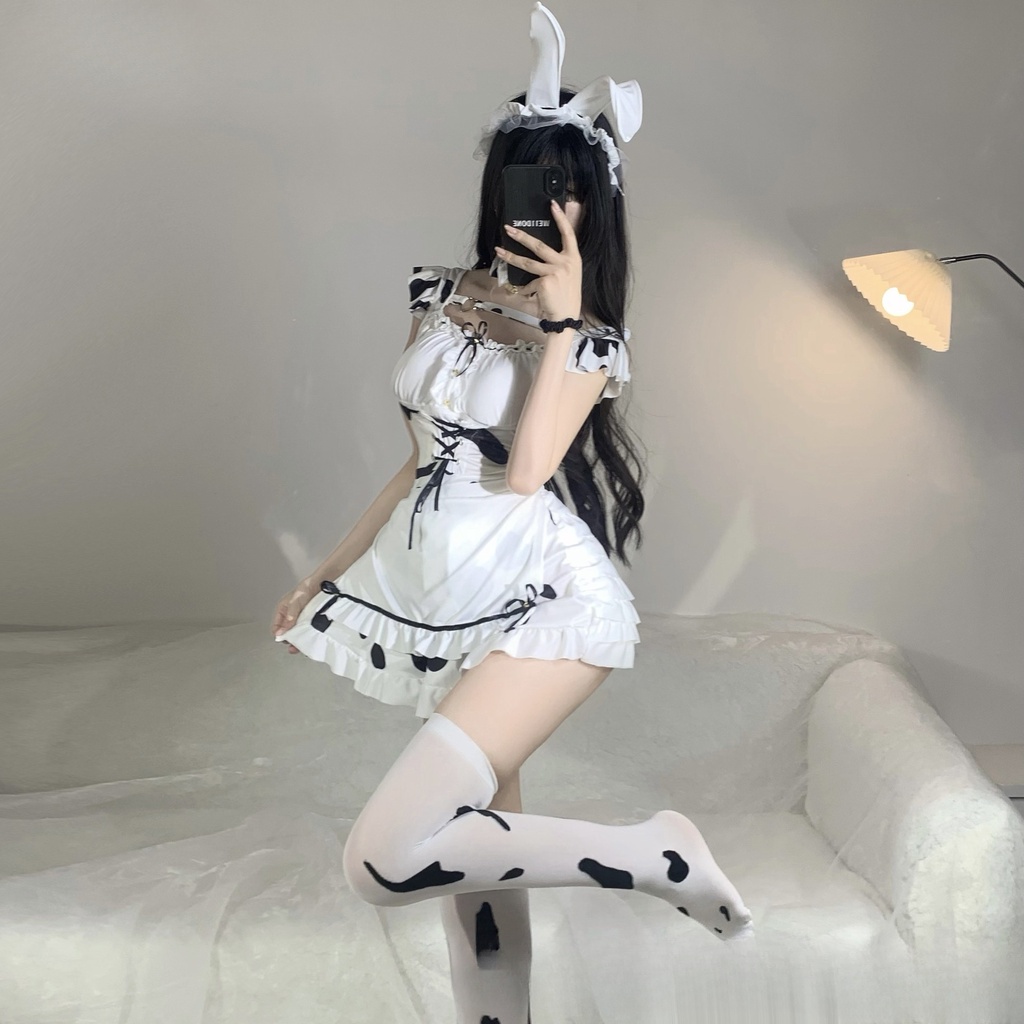 Bò Sữa đồ Noel đồ Cosplay Phụ Nữ Sexy Suit Cosplay Sexy đồ Cosplay Bộ