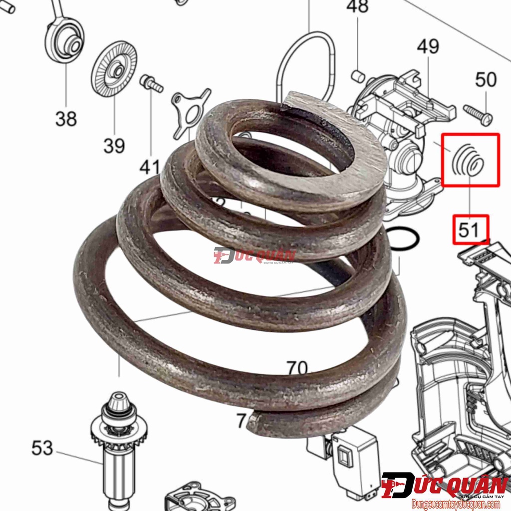 Lò xo hình nón máy Makita DHR171 232345-0 | Shopee Việt Nam