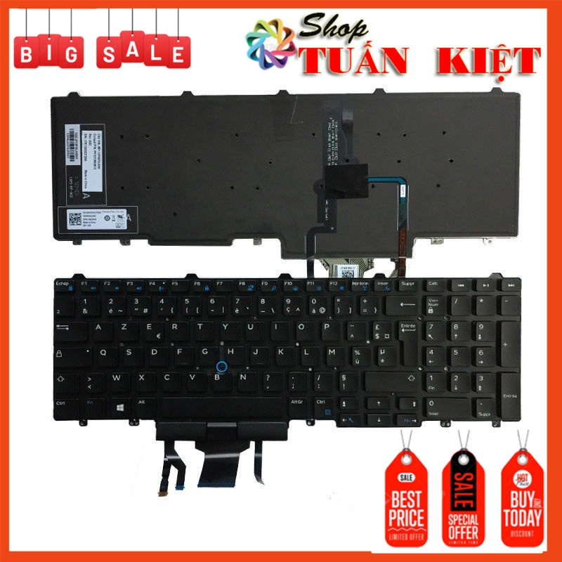 Bàn phím Dell Latitude E5550 E5570 E5580 E5590 Precision 15 3510 7510 ...