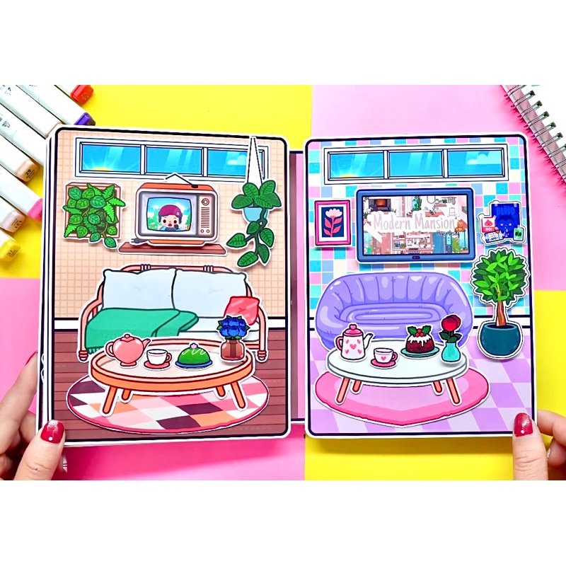 Toca Life World Book Toca Boca Phong Cách Retro Hiện Đại sách yên tĩnh ...