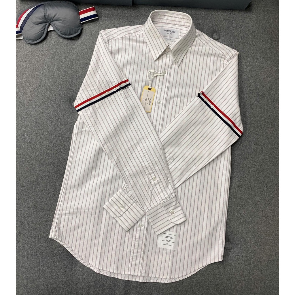 Thom Browne Spot Oxford Fabric Stripe Braid Men and Women Temperament ...