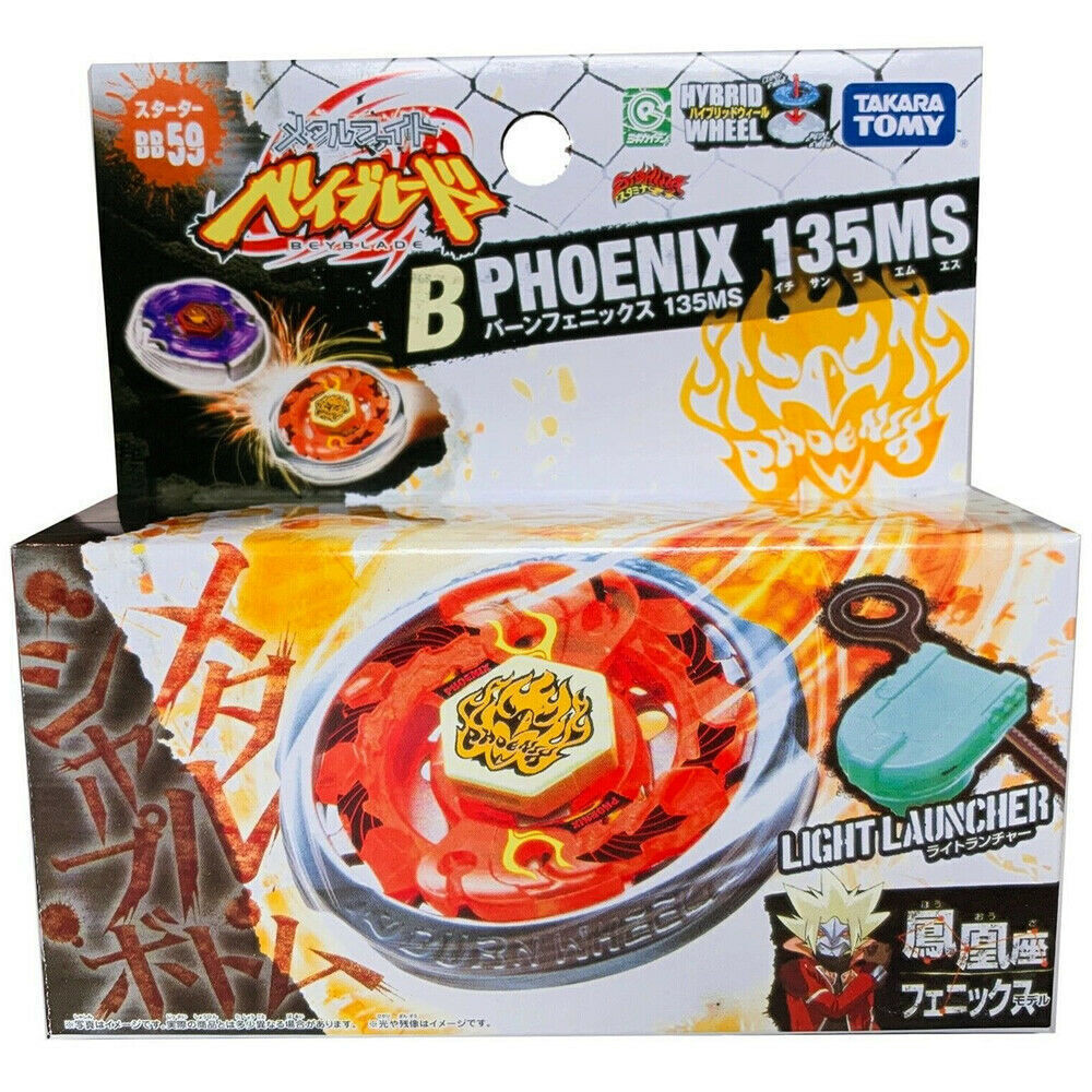 Takara Tomy Burn Fireblaze Phoenix 135MS Kim loại Beyblade BB-59 có bệ ...