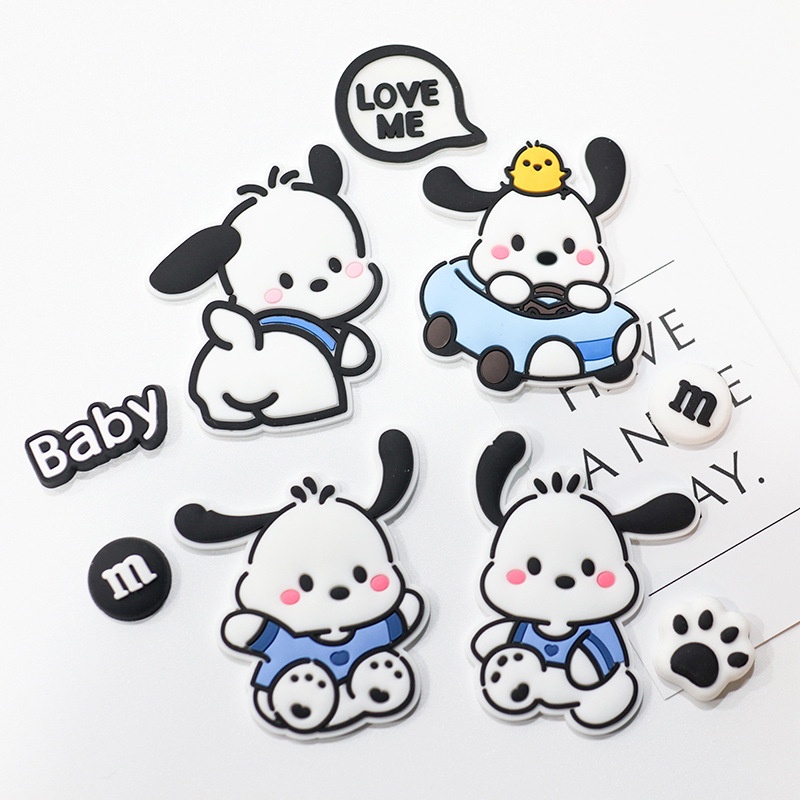 MEOWU Charm dán 3D Bé Cún Pocha dễ thương, sticker nổi trang trí đồ ...