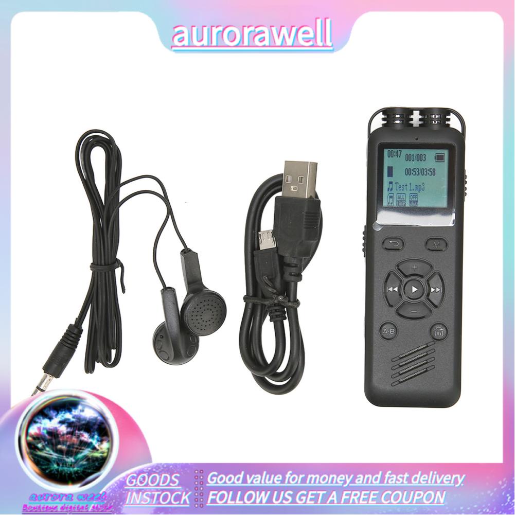 Aurorawell Digital Sound Recorder Noise Reduction Recording Device For ...
