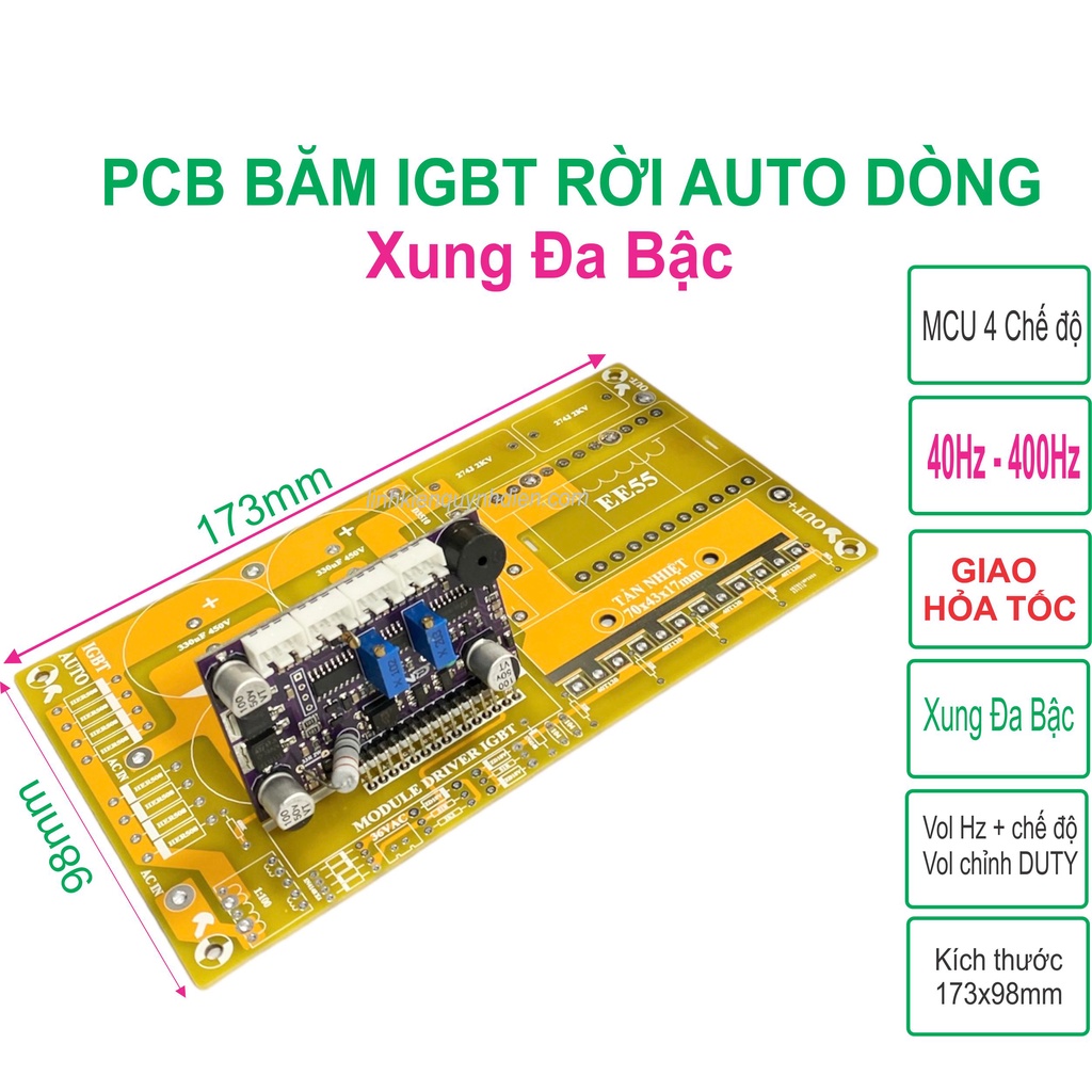 PCB 4 IGBT auto dòng mạch Băm rời + Module lái IGBT 4 chế độ - Linh ...