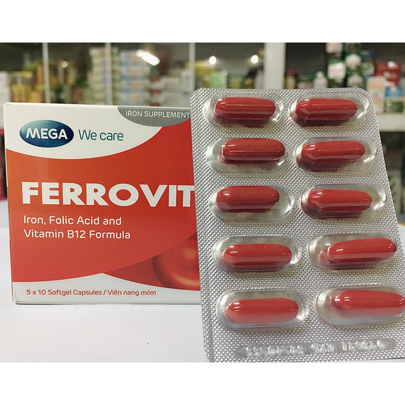 Ferovit viên uống bổ sung vitamin B12, folic acid, iron | Shopee Việt Nam