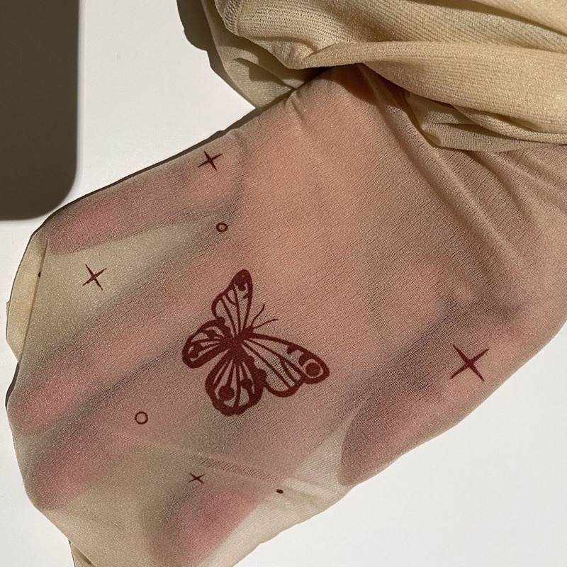 New Skin Color Stockings, Red Butterfly Thighs, Cored Stockings, Lolita ...