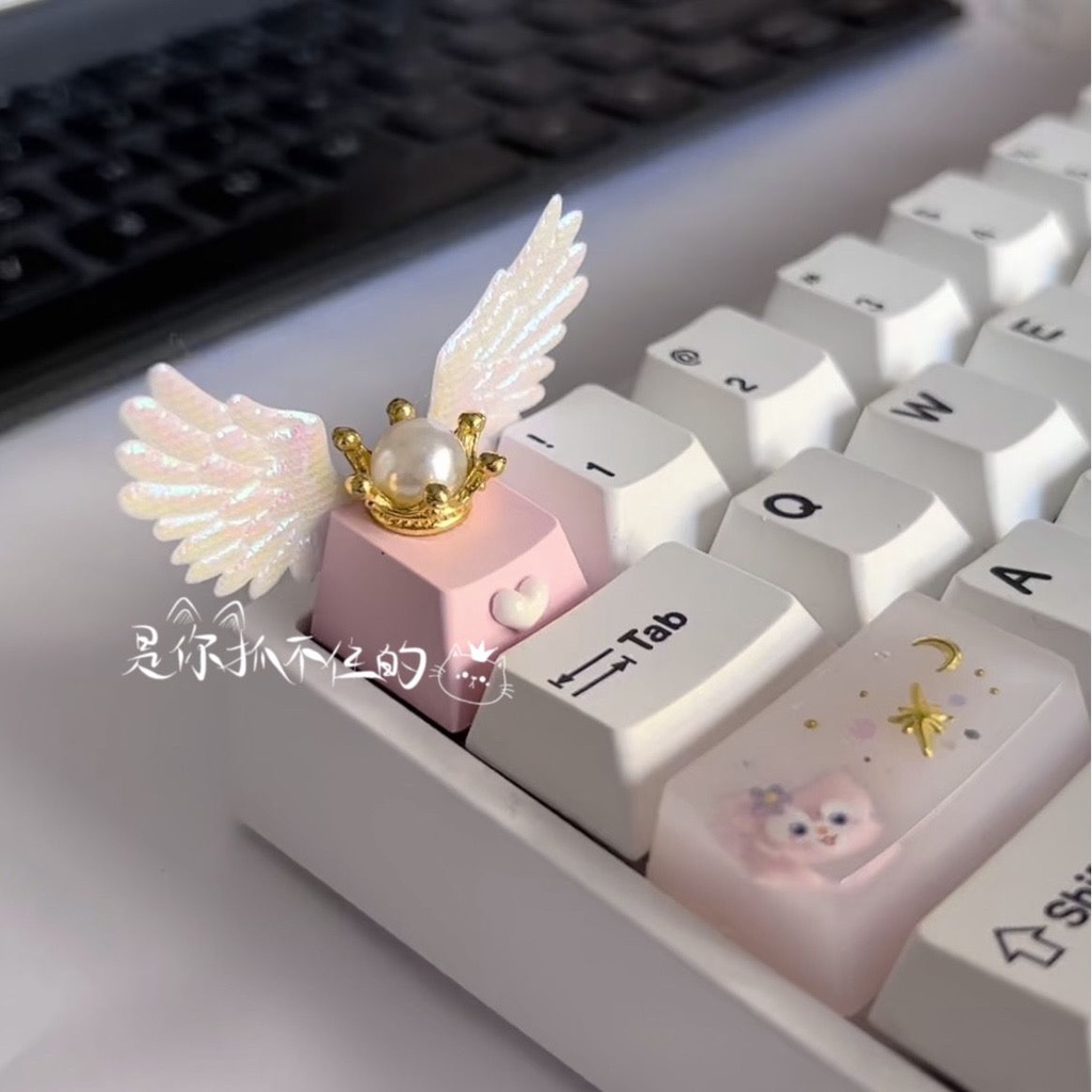 Angel winged keycap Bàn Phím Cơ oem fairy keycap Hình Cô Gái Xinh Đẹp ...