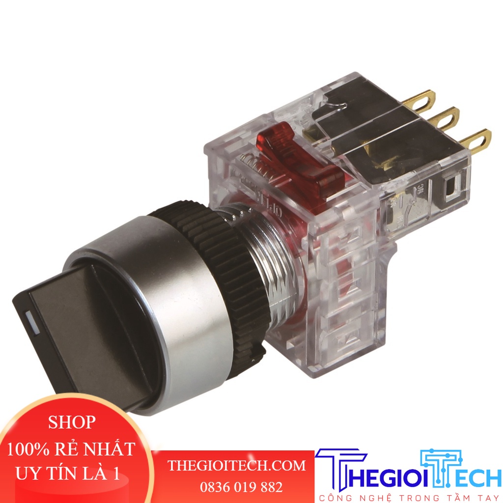 Công tắc xoay 2 vị trí, 3 vị trí phi 16 DRS-R Hanyoung | Shopee Việt Nam