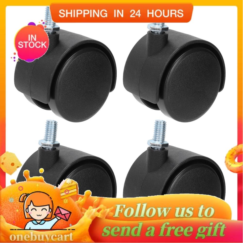 Onebuy 4Pcs 2 Caster 360°Rotatable Universal Wheels For Cabinet Trolley ...