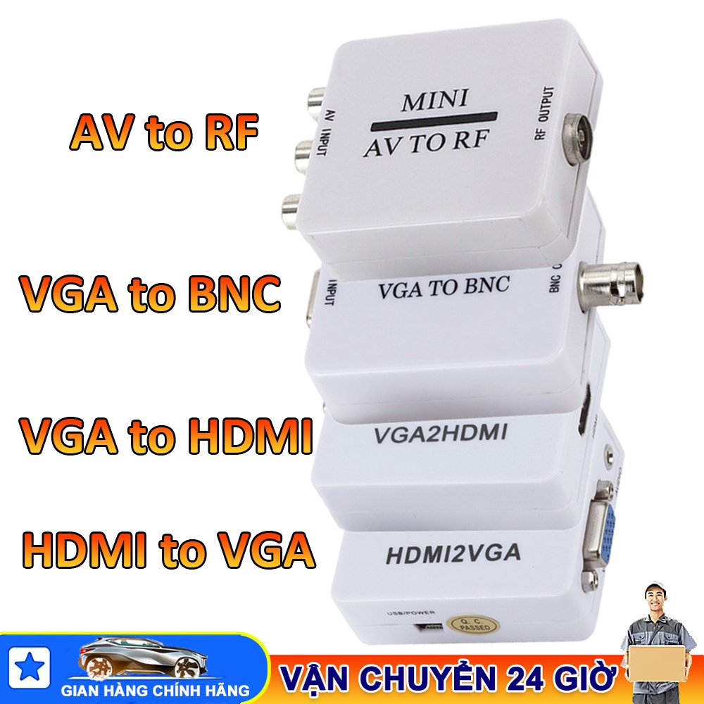 [VẬN CHUYỂN 24 GIỜ] Bộ chuyển đổi VGA to BNC, VGA to HDMI, HDMI to VGA, AV to RF, Bộ chuyển đổi ...