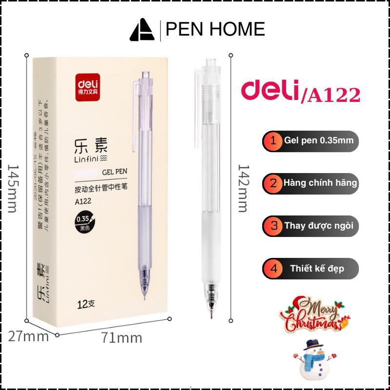 Bút gel Deli A122 thiết kế vỏ trong suốt ngòi 0,35mm (Hàng Chính Hãng ...