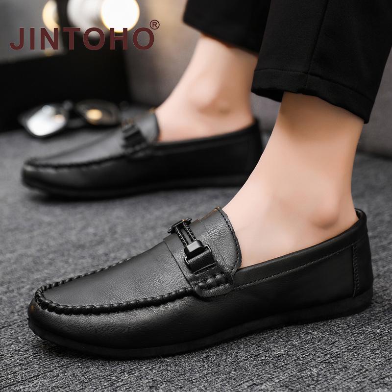 Jintoho Giày Lười Da Thời Trang Cho Nam | Shopee Việt Nam