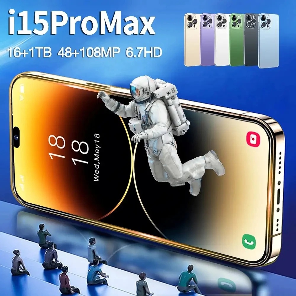 ` Điện thoại thông thái 5G mạng I15 PRO MAX thẻ SIM đôi 16+512GB bộ lưu ...