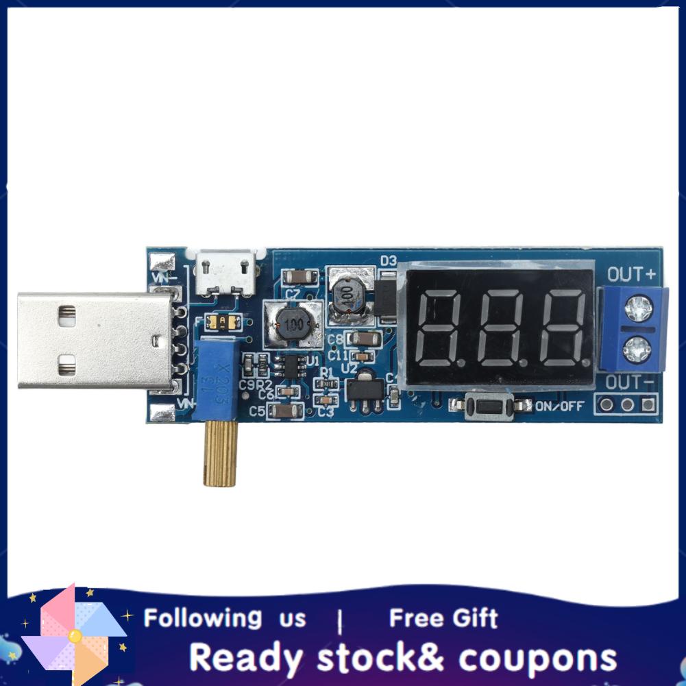 Xiyijia Boost Buck Converter DC‑DC USB Step Up One Key to Turn off Power Supply Module 5V 3.3V ...