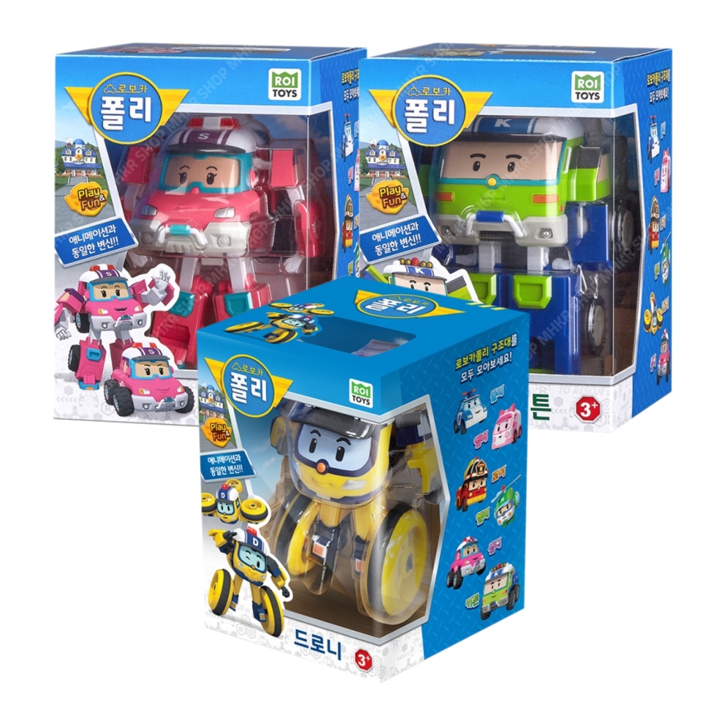 ROBOCAR POLI Transformation Robot Toy 4 Inch Desert Rescue Team Friends ...