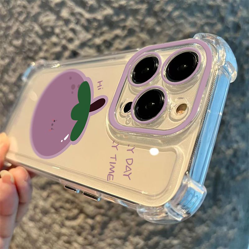 Phù Hợp Ốp Điện Thoại Mềm Họa Tiết Quả Cà Tím Cho iphone 11 1213 pro ...