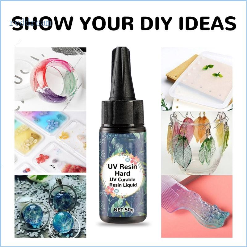 Keo Resin UV Resin Cứng Trong Suốt 50g Dùng Làm Trang Sức DIY | Shopee Việt Nam