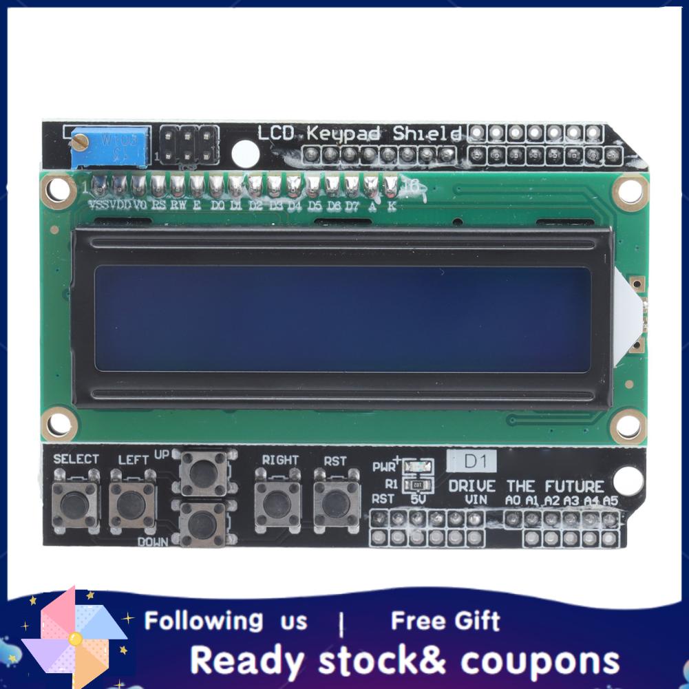 Xiyijia 16x2 LCD Keypad Module Backlight LCD1602 Expansion Board Stable ...