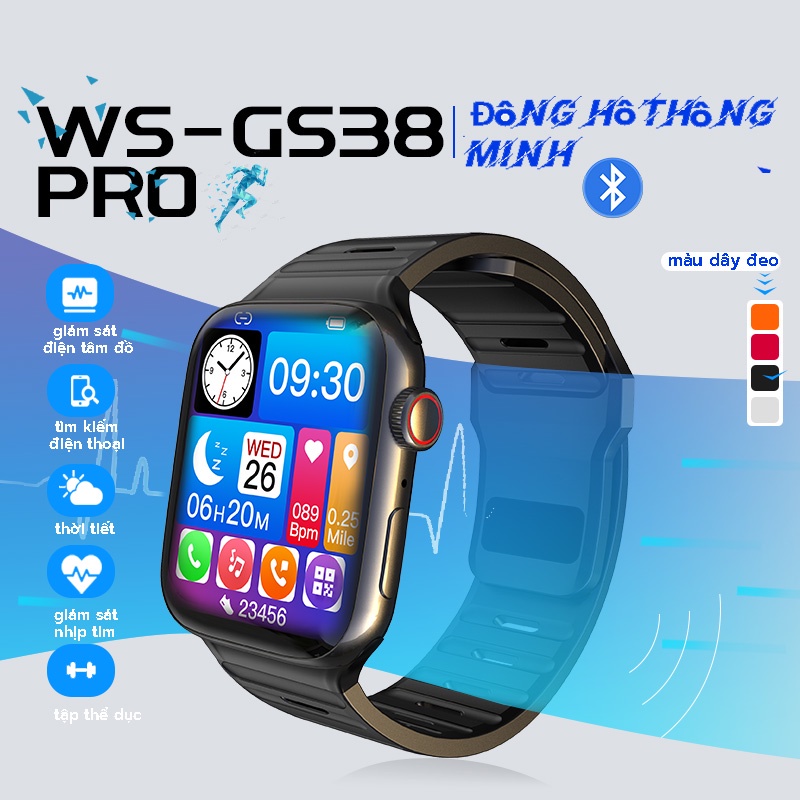 【Có Zalo】smart watch đồng hồ thông minh nghe gọi GS38 Pro đồng hồ điện tử,Nhận Thông Báo Dùng ...