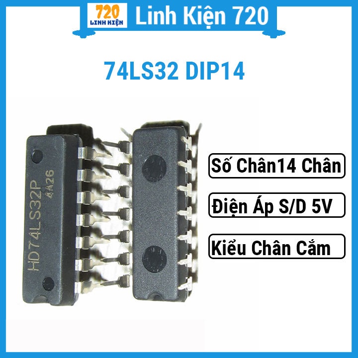 IC chức năng 74LS32 Quad 2-input OR Gate chân cắm DIP14 | Shopee Việt Nam