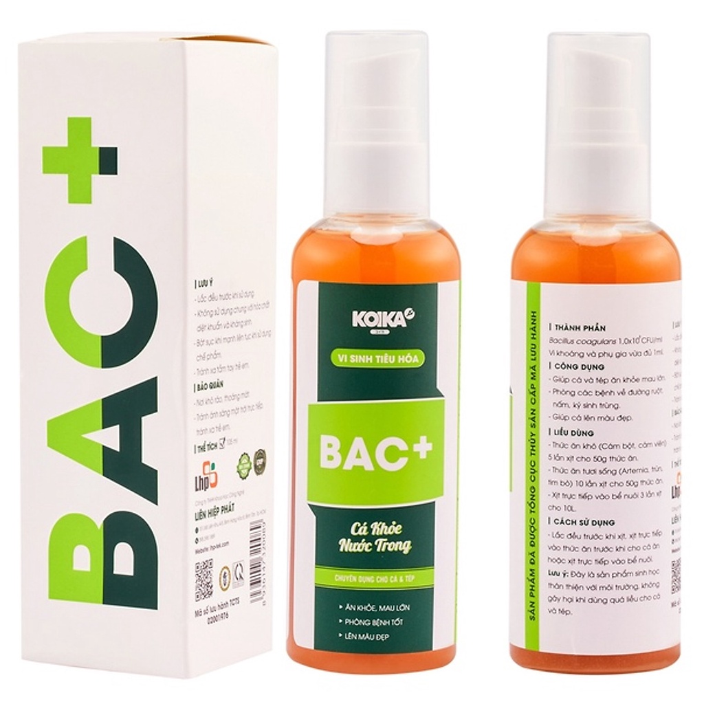 Vi Sinh Tiêu Hóa Bac+ 100Ml Chuyên Dùng Cho Cá & Tép Cảnh | Shopee Việt Nam
