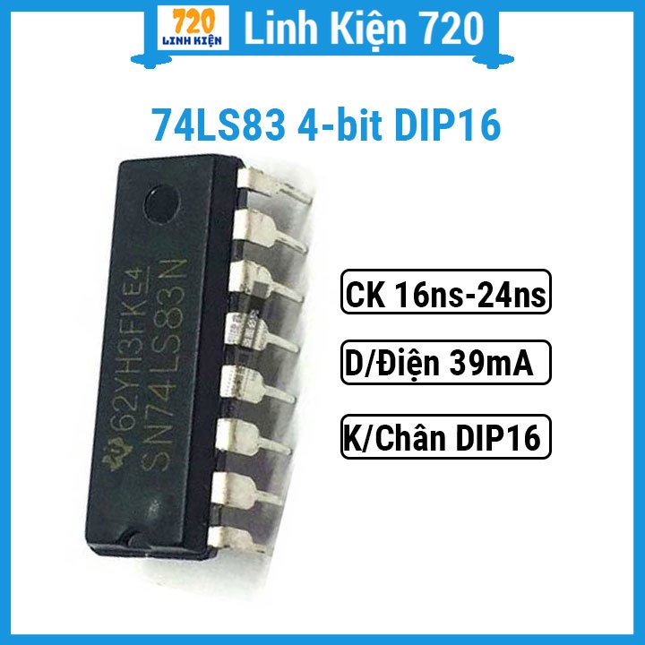 Chíp 74LS83 4-bit Binary Full Adder DIP16 cao cấp | Shopee Việt Nam