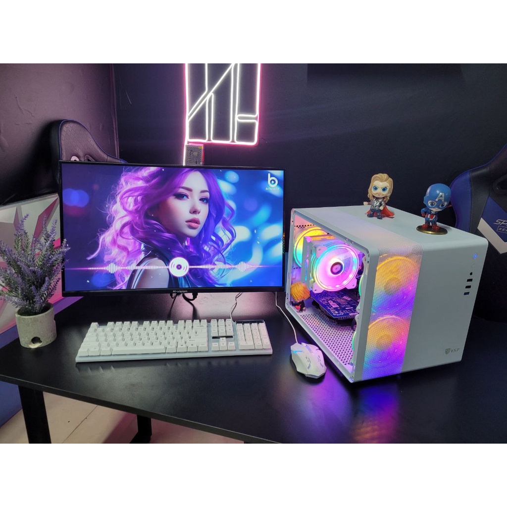 [Vỏ Máy Tính] Case gaming aluminum material V300 - Mini-ATX - Kèm sẵn 3 Fan Led Rgb | Shopee ...
