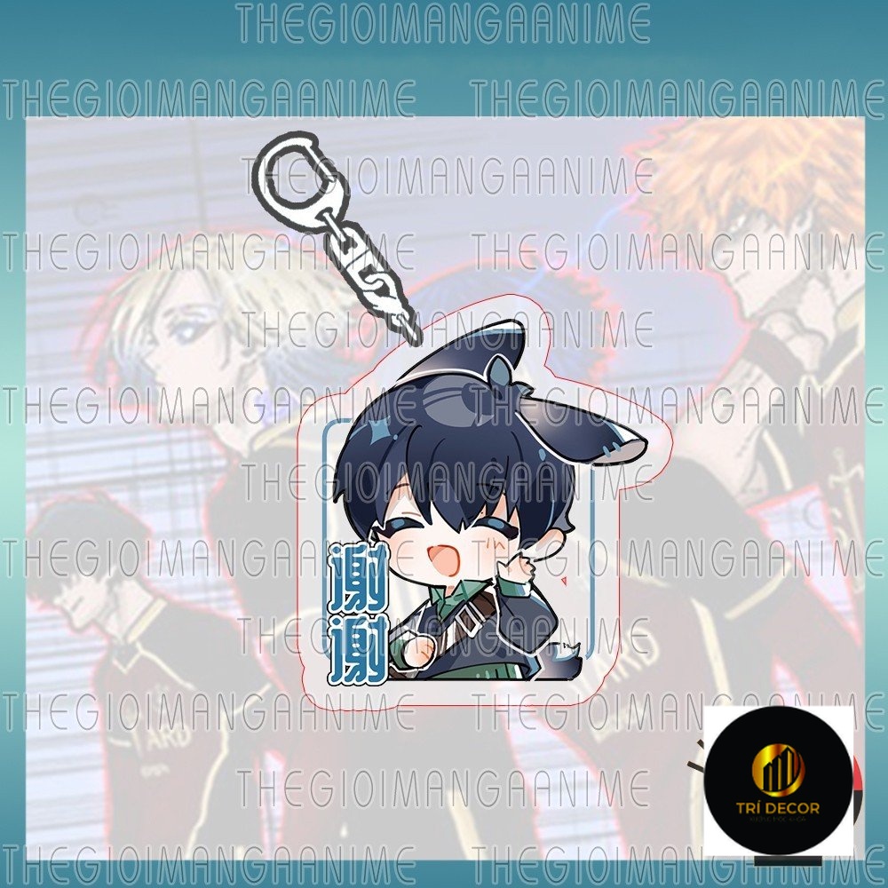 ( TAI CHỮ ) Móc khóa BLUE LOCK in hình anime chibi mica trong acrylic ...
