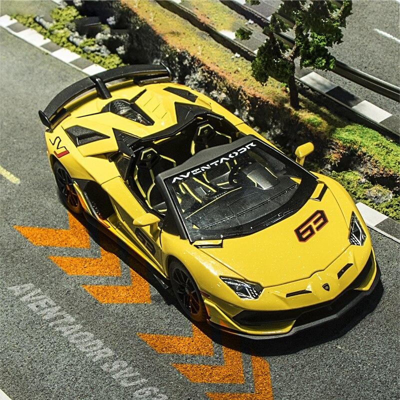 giá rẻ Mô hình xe oto Lamborghini Aventador SVJ 63 tỉ lệ 1:24 hãng , có ...