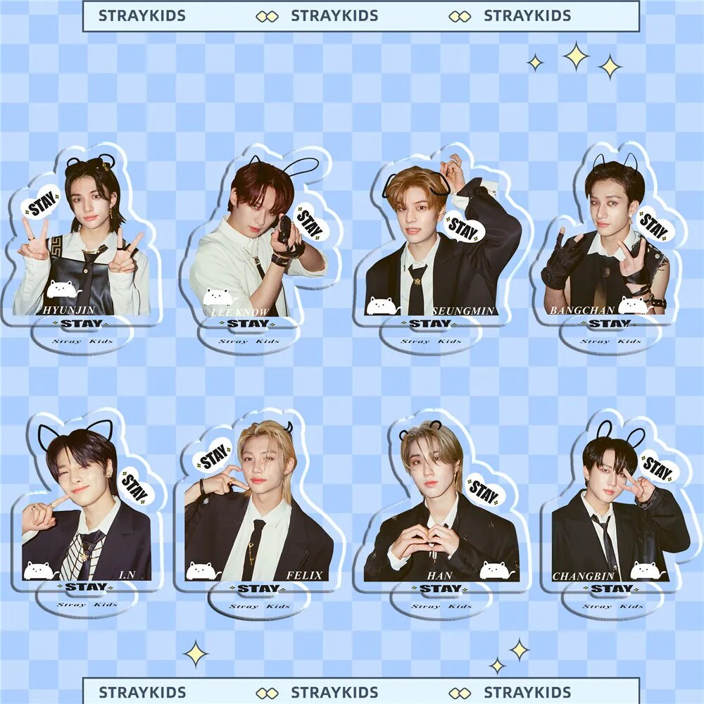 Mô hình Standee 10cm Stray Kids Stand Acrylic Hyunjin Felix Bangchan ...