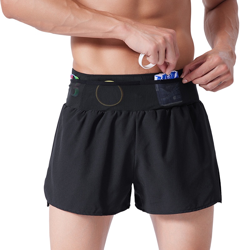 New Summer Fake Two-Piece Running Quick-Drying Sports Shorts Men's ...