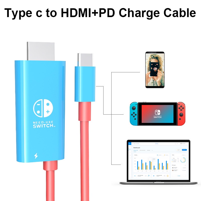 Nintendo Dây Cáp Chuyển Đổi usbc 4k pd type c Sang hdmi Led v1 v2 Cho ...