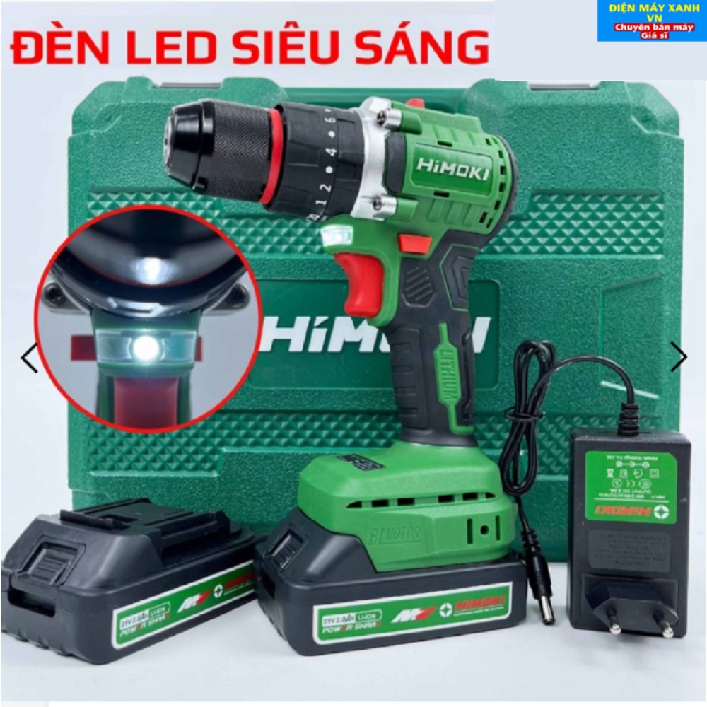 Máy Khoan Pin Máy Khoan 3 Chức Năng Động Cơ Không Chổi Than 16.8V, 21V Đầu Autolock 10mm himoki ...