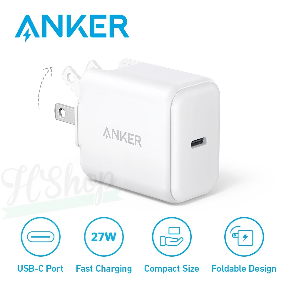 Anker Cốc Sạc Nhanh pd 27w usb c pd 27w - Anker A2066 Hỗ trợ sạc nhanh ...