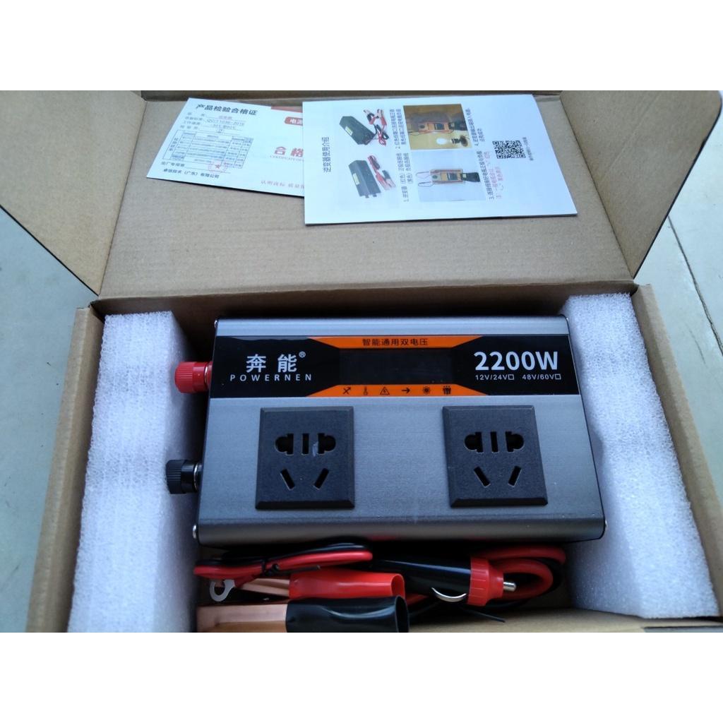 Đổi Nguồn điện Công Suất 48V-60V-2200w Sóng Sin -Bộ kich Điện Inverter-chuyển đổi nguồn điện 48V ...