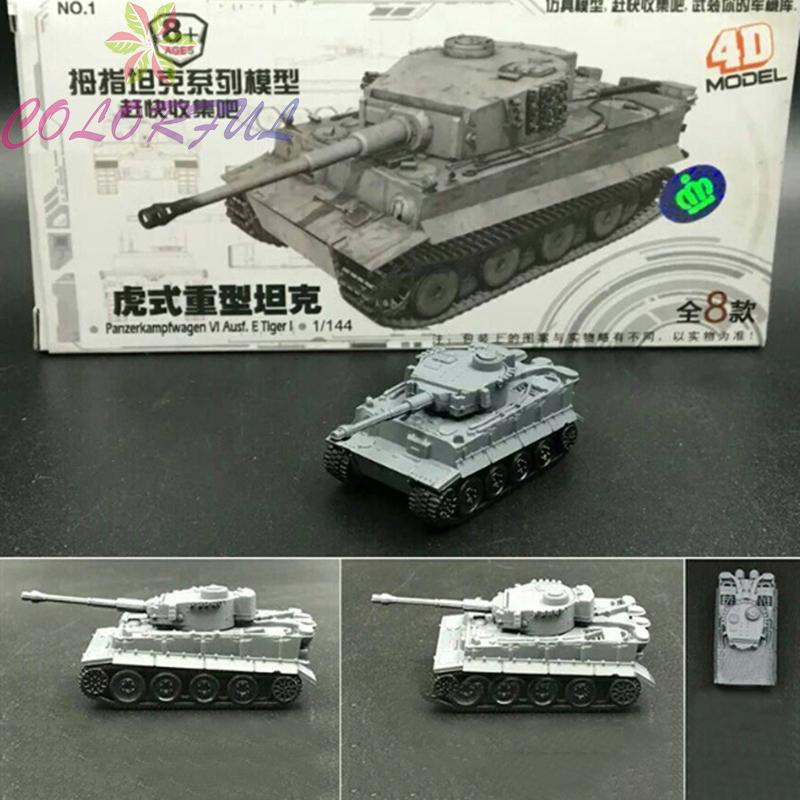 【COLORFUL】8pcs Set/ Plastic 4D Assembled Tank /Model 1:144 Thumb Tank ...