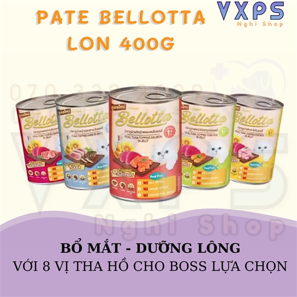 PATE BELLOTTA LON 400G - BỔ TRỢ NÃO, SÁNG MẮT, DƯỠNG LÔNG CHO MÈO ...