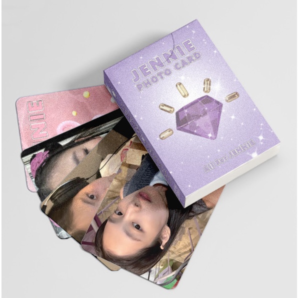 50-55pcs/box BP Laser Holographic Lomo Cards JISOO LISA ROSE JENNIE ...