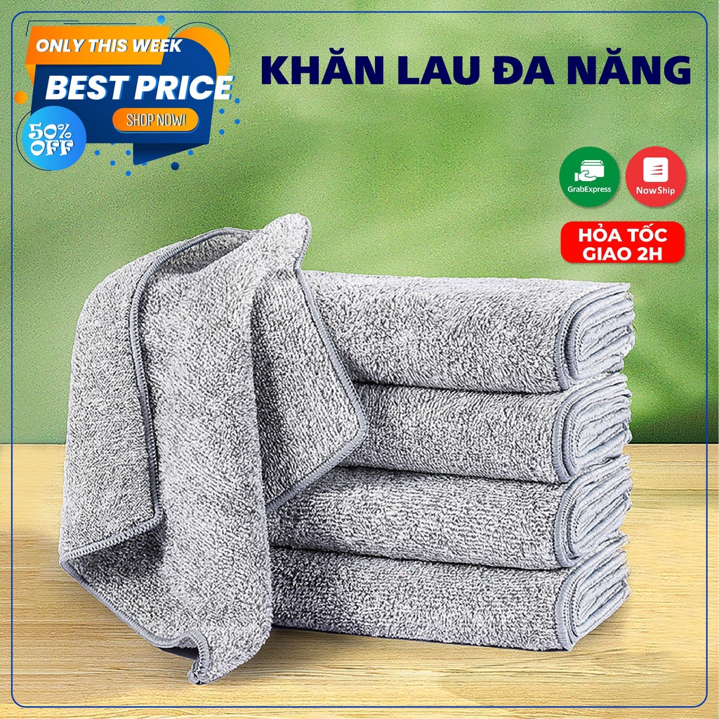 Set 20 Khăn lau bếp đa năng bằng sợi than tre, khăn lau tay nhà bếp ...
