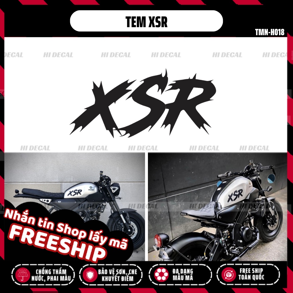 Tem XSR decal sticker dán xe XSR 155 | TMN - 018 | Decal cao cấp chống ...
