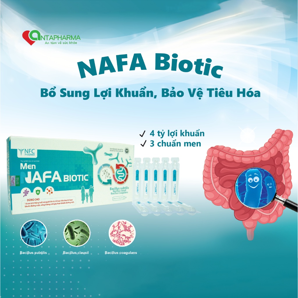 Men vi sinh Nafa Biotic bổ sung lợi khuẩn và kẽm giúp cải thiện đường ...
