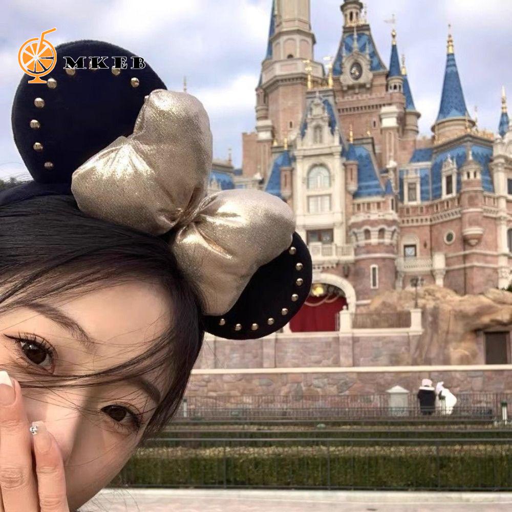 Băng Đô Cài Tóc Hình Tai Chuột Mickey Minnie Đính Kim Sa Lấp Lánh ...