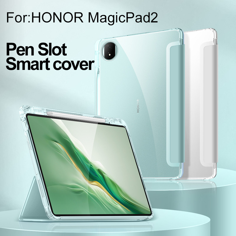Dành Cho Honor Magic Pad 2 12.3inch 2024 MagicPad2 12.3 "Có Giá Đỡ Bút Trifold Da PU Mềm Đế Lưng ...